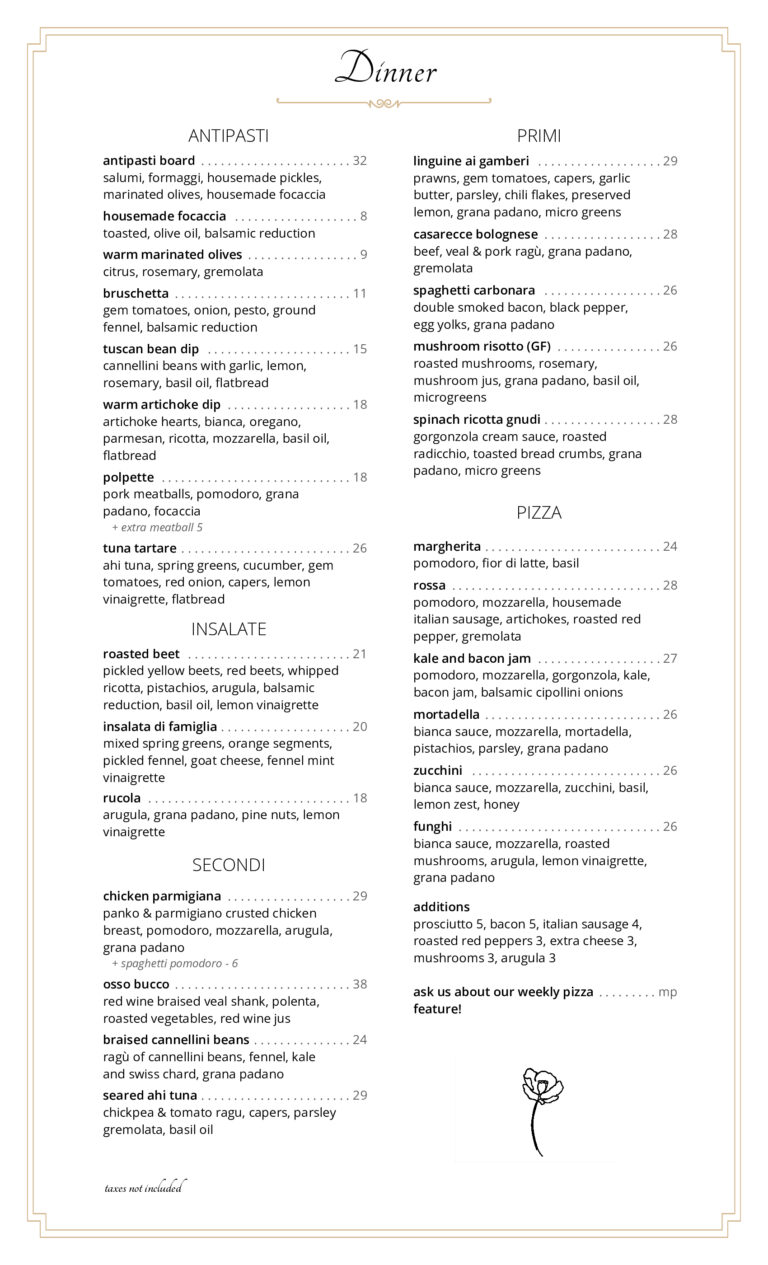 Menus - Fiore Famiglia