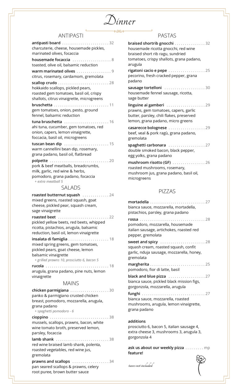 Menus - Fiore Famiglia