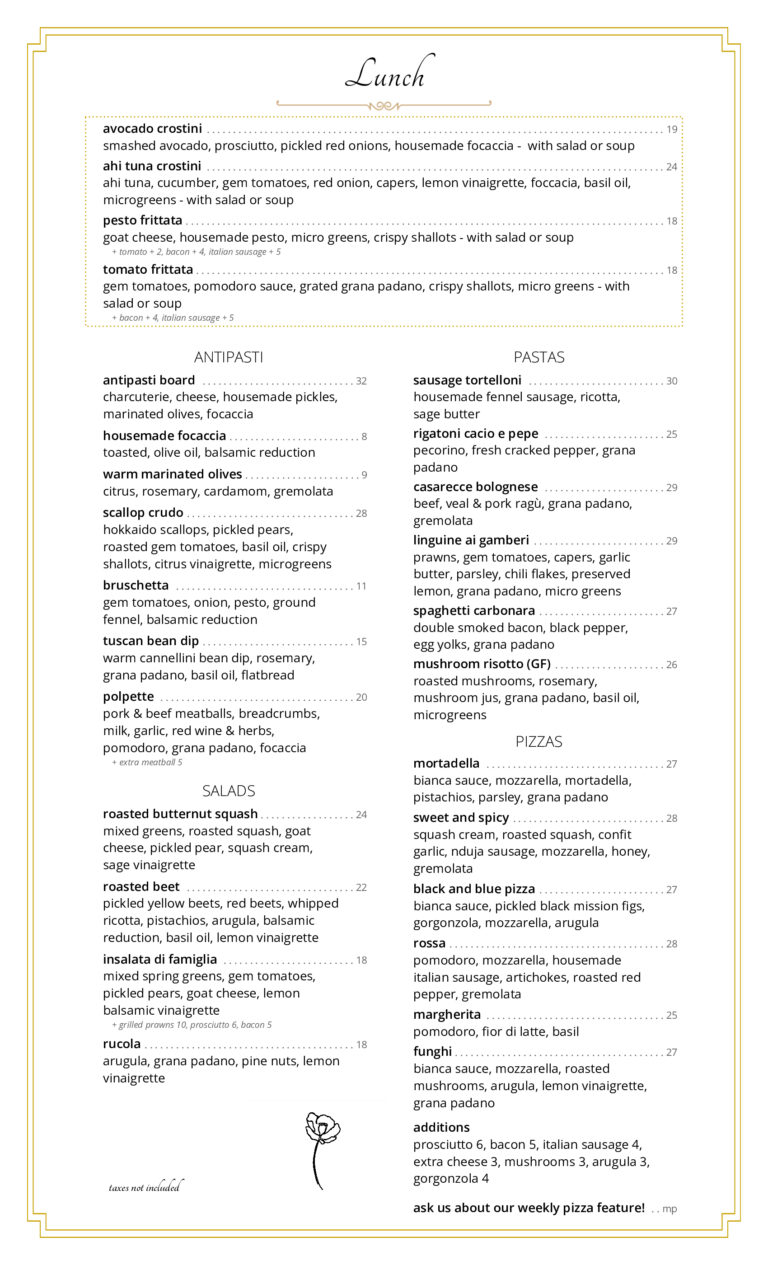 Menus - Fiore Famiglia