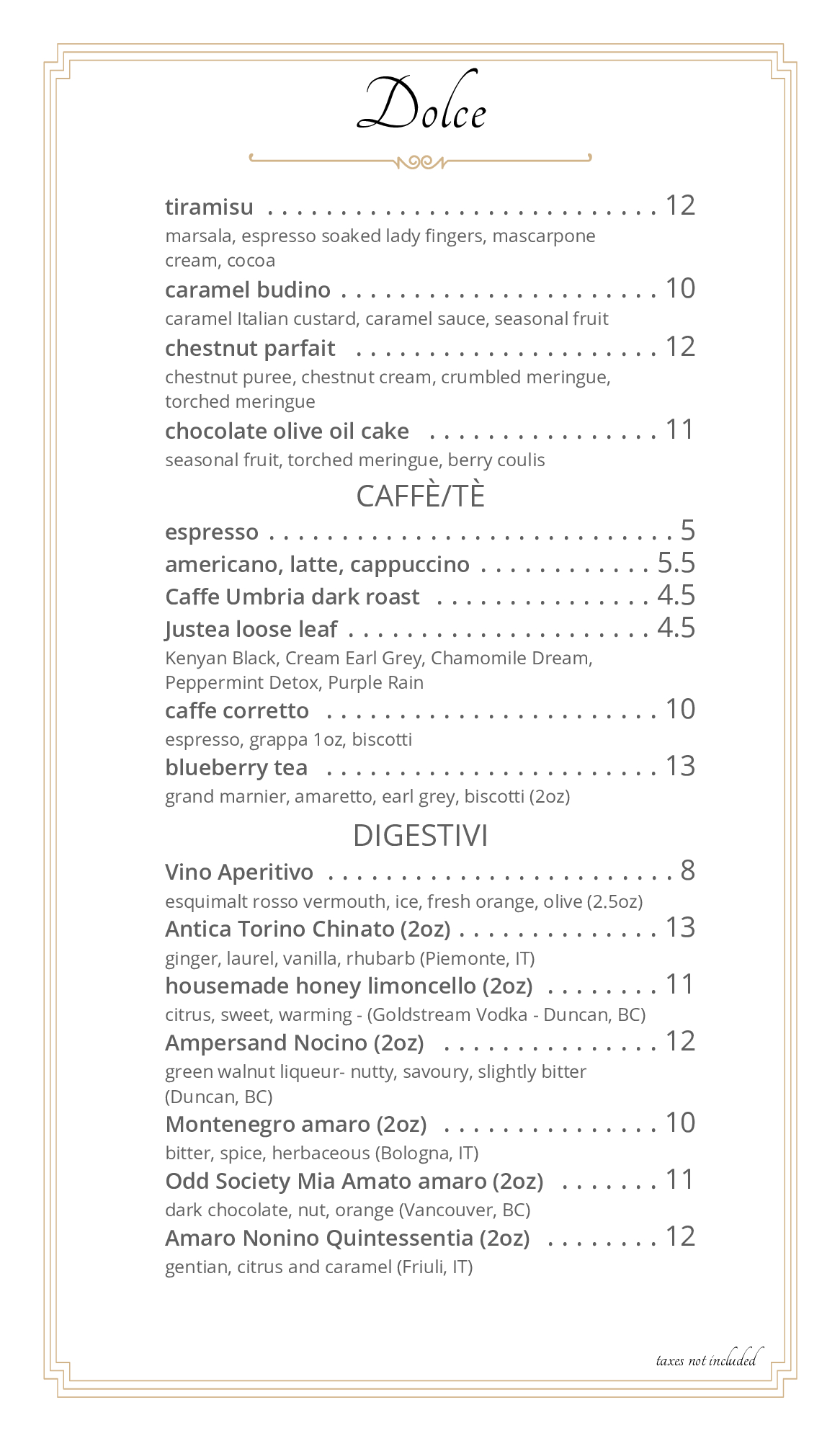 Menus - Fiore Famiglia