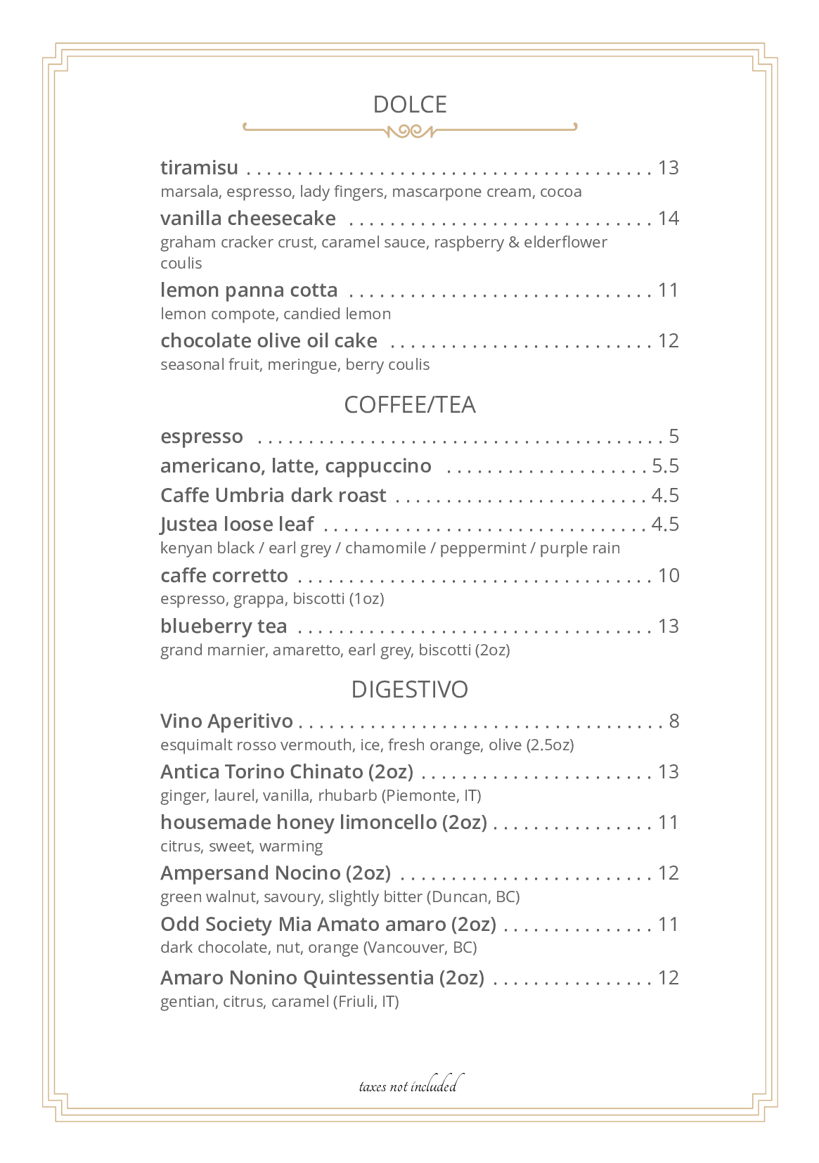 Menus - Fiore Famiglia