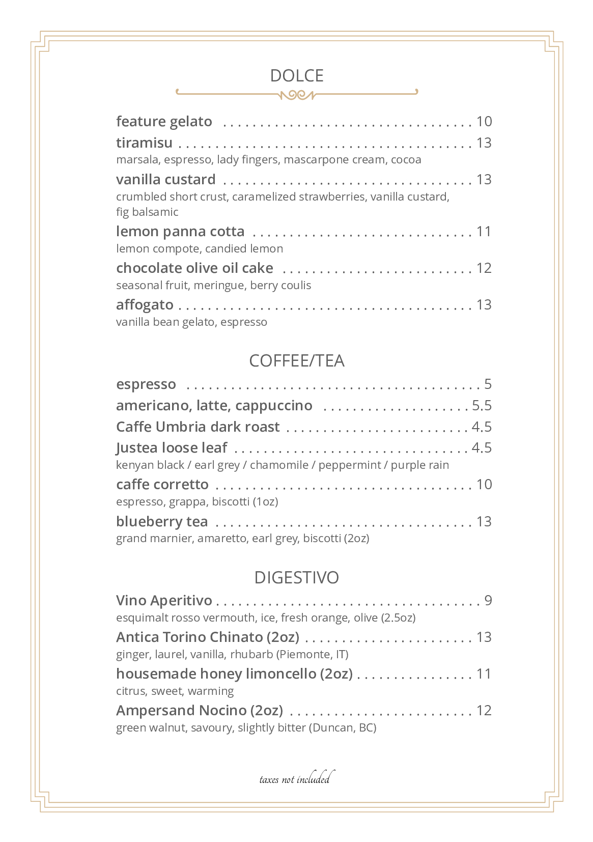 Menus - Fiore Famiglia